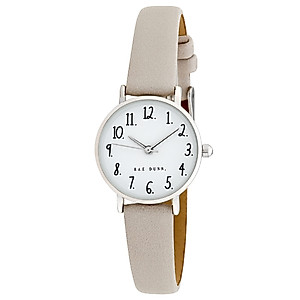 Rae Dunn Women's Megan 26mm Round Face Vegan Leather Strap Watch (RD1004) (Rose Gold)