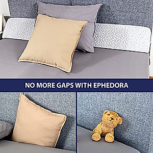 EPHEDORA Triangle Bed Wedge Pillow for Headboard Gap (0-8") - Fills The Gap Between Mattress and Headboard - Bed Gap Filler Twin Size