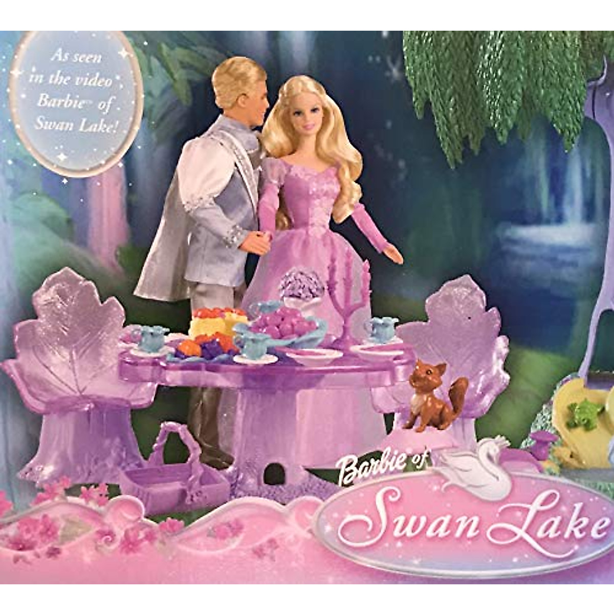 Barbie Swan Lake ENCHANTED FOREST Playset w 6 Animal Friends, Swing & MORE! (2003)