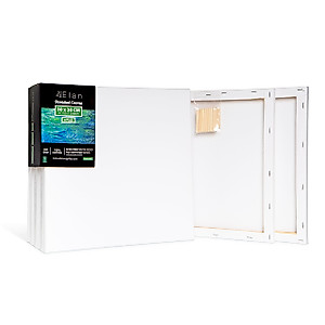 Elan Stretched Canvases 12x12, 6-Pack Canvases for Painting Painting Canvas Bulk Stretched Canvas for Adults, Blank Canvas for Painting, Painting Canvases, Paint Canvases for Painting, Art Canvas