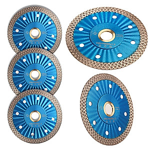 5Pcs/Box 4" Diamond Saw Blade Super Thin Porcelain Cutting Blade for Porcelain Tile Ceramic Granite Marble…