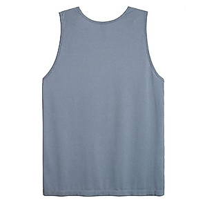 maamgic Tank Tops Men Regular-Fit Athletic Gym Workout Tank Tops Stretch Quick Dry Sleeveless Shirts for Men Blue Large