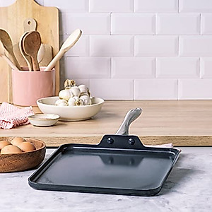 GreenPan Chatham Black Prime Midnight Hard Anodized Healthy Ceramic Nonstick, 11" Griddle Pan, PFAS-Free, Dishwasher Safe, Oven Safe, Black