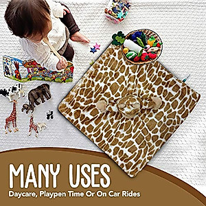 LIBLER Giraffe Baby Security Blanket, Loveys for Babies 15 inches, Plush Baby Blanket, Animal Baby Blanket, Animal Blankets for Babies, Security Blankets for Babies, Baby Blankets Unisex