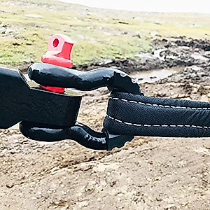 Houert Shackle Hitch Receiver 2 Inch, 35000lb Capacity Receiver, Heavy Duty Receiver Shackle Bracket with 3/4 D-Shackle,Towing Accessories for Trucks & Jeeps