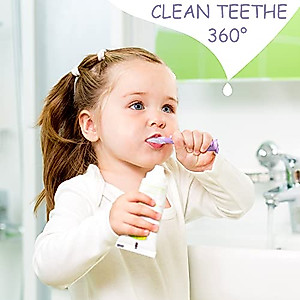 Cunhill 2 Pieces Kids U Shaped Toothbrush 360 Degrees Toddler Toothbrush Soft Silicone Brush Head Tooth Brush U Type Toothbrush for Toddlers Ages 2-6 (Classic Style,2-6 Years)