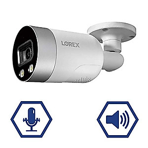 Lorex 4K Security Camera System, Fusion 8-Channel 2TB NVR System with 4 Wired Smart Deterrence 4K (8MP) IP POE Cameras, 150FT Night Vision