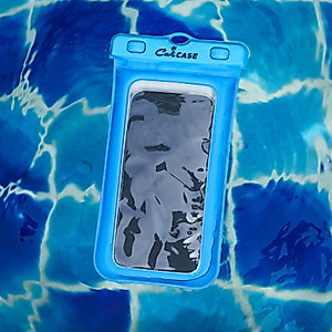 CaliCase Universal Waterproof Phone Pouch - IPX8 Waterproof Floating Phone Case with Lanyard for iPhone X-14/ S20-S23/ Pixel 1-7 - Clear