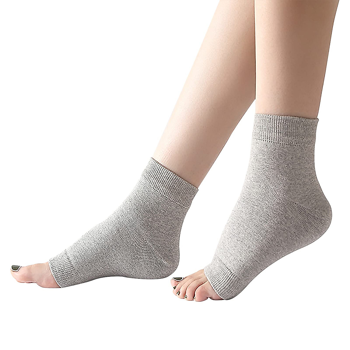 Plantar Fasciitis Open Toed Soothing Socks Ankle Compression Sleeve Foot Support Brace for Women Men Sprained Ankle, Tendonitis, Injury Recovery