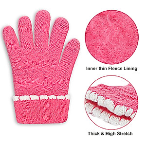 3Pairs Winter Gloves For Toddlers kids Boy Girls Full Finger Children Warm Knit Gloves 2-4-5-6-years