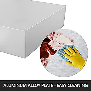 4FT Stainless Steel Shelf Folding Concession Shelf Frame Aluminum Alloy Surface Board for Food Serving Window Restaurants Commercial Home(44" L x 12" W)