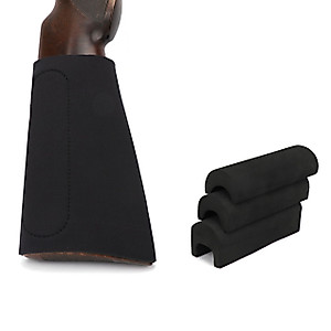 Tourbon Neoprene Adjustable Gun Stock Cheek Rest Pad Comb Raising Kit - Black