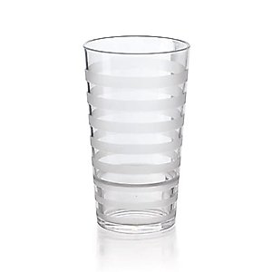 G.E.T. SW-1524-CL-EC Clear Plastic Tumblers, SAN Plastic (Pack of 4)