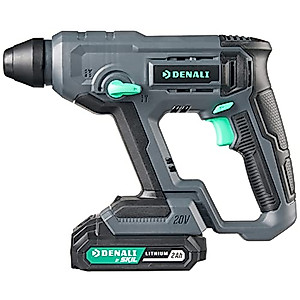 Amazon Brand - Denali by SKIL 20V Cordless Rotary Hammer Kit with 2.0Ah Lithium Battery and 2.4A Charger, Blue