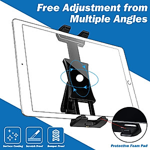 JISHAHS Phone & Tablet Holder for Concept 2 Rowing Machine PM5 Monitor, All-in-One Tablet Mount for C2 Rower Suitable for Tablets & Phones & iPad for Any Screen Size, Compatible with PM5 ONLY