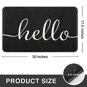 SoftDuo Door Mat Welcome Mat Indoor Outdoor Doormat Resist Dirt Rug Easy to Clean Entry Rug Durable Anti-Slip Entrance Mat Low-Profile Outside Floor Mat for Front Door, Entryway, Garage (30"x17.5")