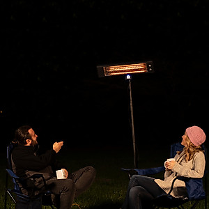 Sun Joe SJPH1500E-P2 5118 BTU Remote Controlled Water-Resistant Electric Indoor/Outdoor Patio Infrared Heater w/Wall Mount Bracket