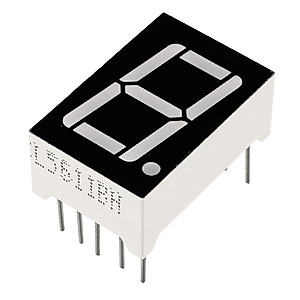 uxcell Common Anode 10 Pin 1 Bit 7 Segment Display 0.75 x 0.5 x 0.31 Inch 0.5" Red LED Display Digital Tube 10pcs