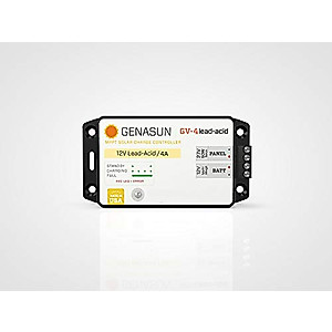 Genasun GV-4-Pb-12V, 4 A MPPT Solar Charge Controller for 12 V Lead-Acid Batteries
