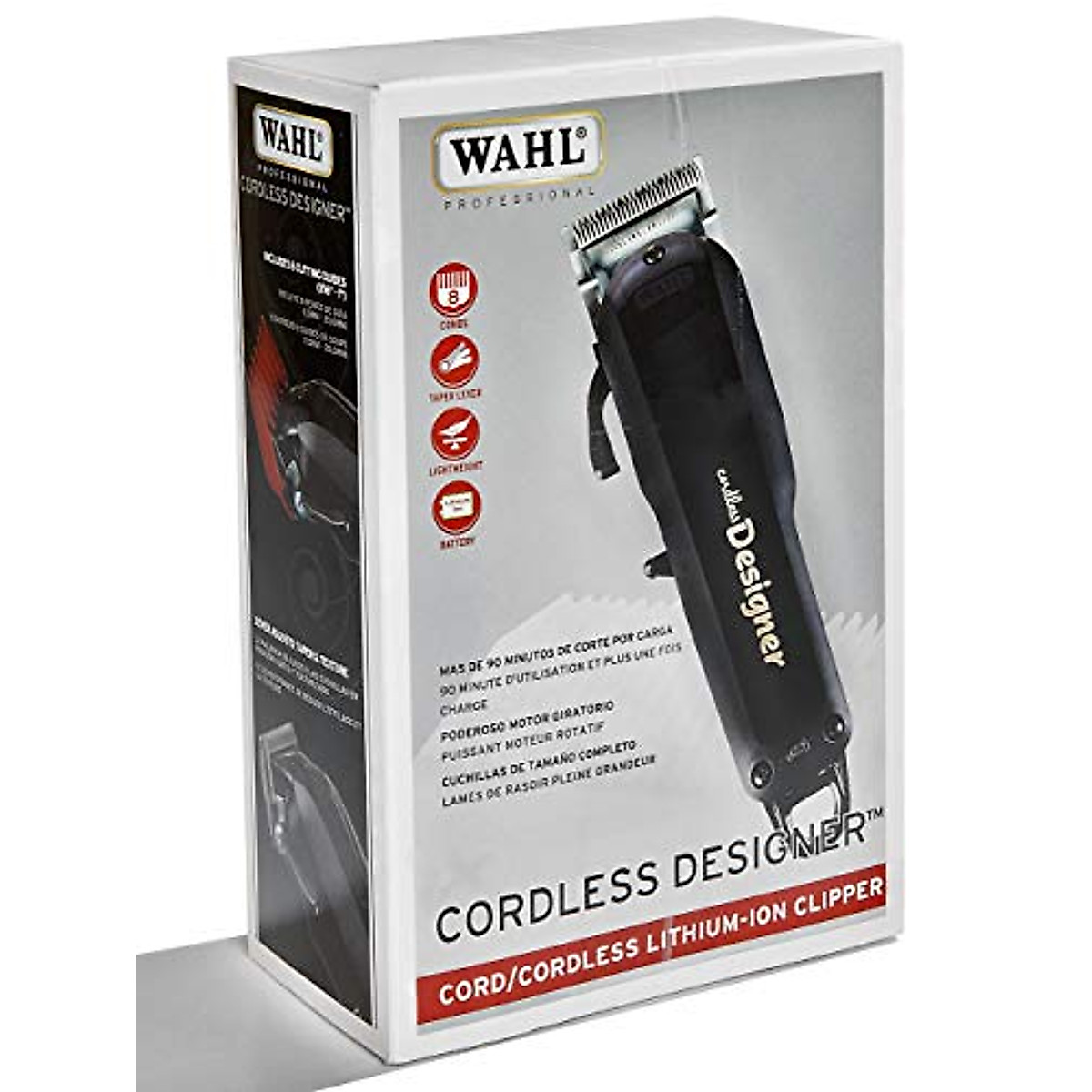 Wahl Professional - Cordless Designer Clipper with 90+ Minute Run Time Cord Cordless Convenience for Professional Barbers and Stylists - Model 8591