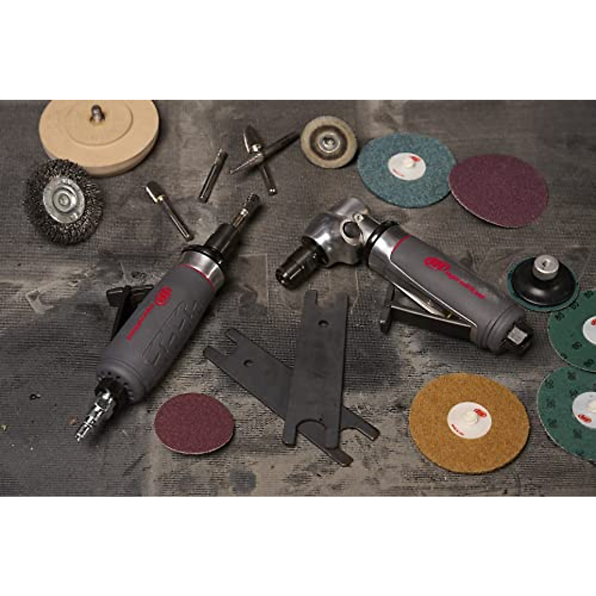 Ingersoll Rand 5102MAX Air Die Grinder – Right Angle, Ergonomic Grip, 0.4 HP and 20,000 RPM Motor, Lightweight Tool, Spindle Lock, Grey