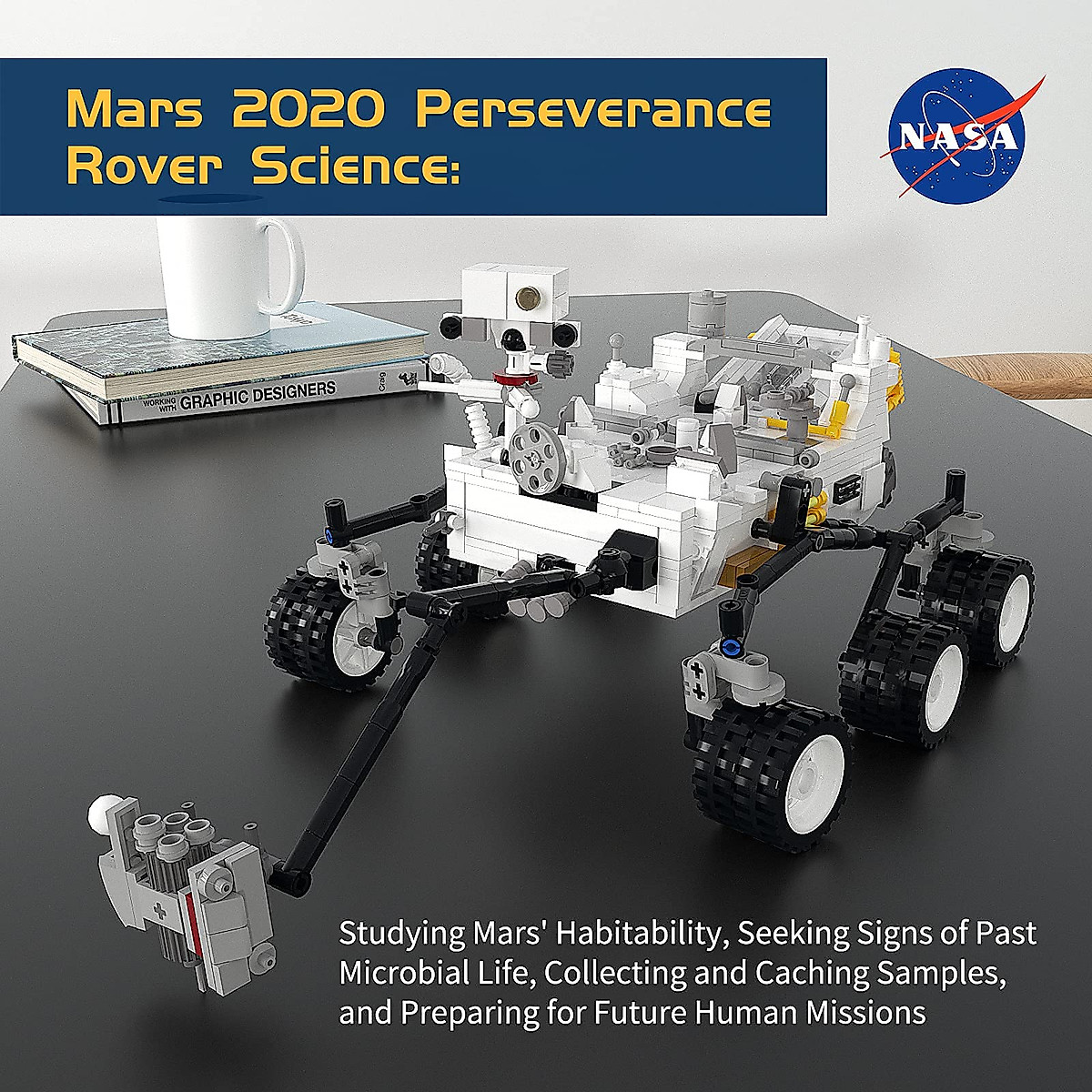 YOUFOY NASA Perseverance Mars Rover Building Kits,Space Rover Explorers Mars Building Toys,Space Station Laboratory Research Model for Kids,Creative NASA Toys(764 PCS)