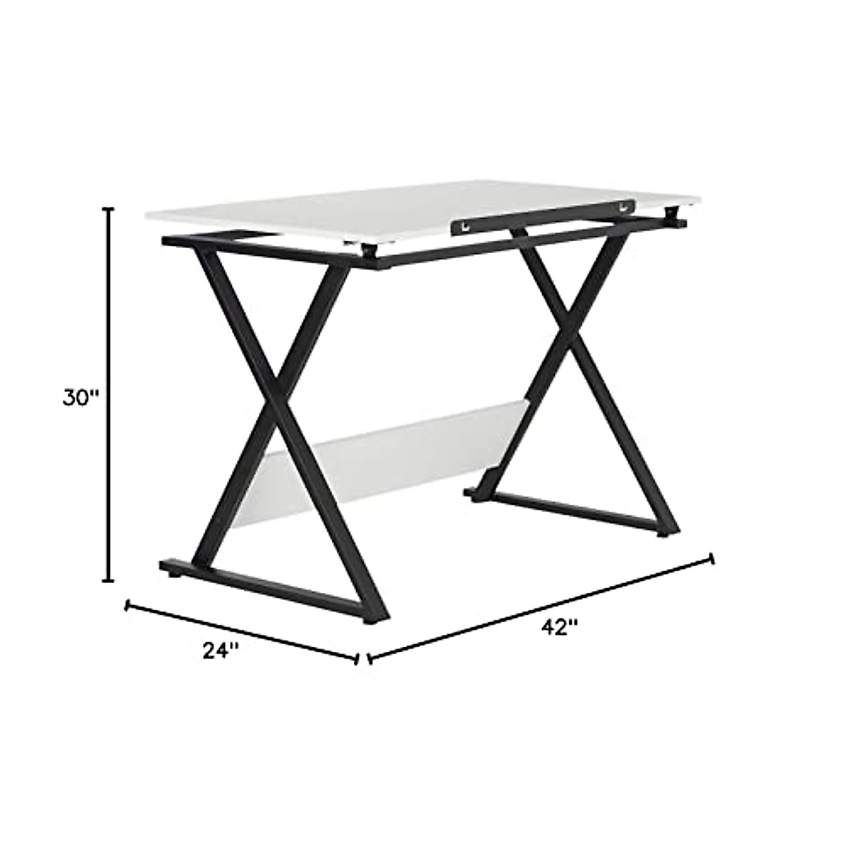 Studio Designs Modern Axiom Artists Drawing Table - Charcoal and White