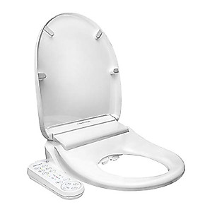 Coway Bidetmega 150 Smart Electronic Bidet Seat with Innovative i-WAVE Technology (For Rounded Toilet Bowl), Bidetmega 150R, White