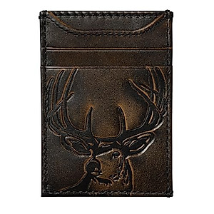 House of Jack Co. Deer Money Clip Wallet | Slim Card Holder | Super Strong Magnet Men's Wallet | Front Pocket Wallet (Deer)