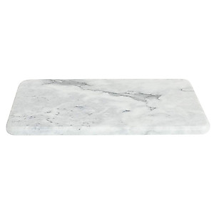 Marble Chopping Board, By Home Basics | 8" x 12", (White), Cutting Boards For Kitchen | Kitchen Cutting Boards With Non-Skid Feet