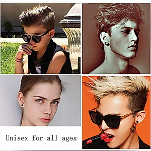 WAINIS 12 Pairs Stainless Steel Non Pierced Magnetic Earrings for Men Women CZ Clip on Dangle Magnet Earrings Set