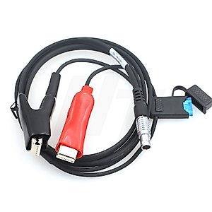 HangTon Power Cable 8 Pin for Leica Total Station TS30 TM30 GS15 CS10 Car Battery Alligator Clips 1.8M 15A Fused