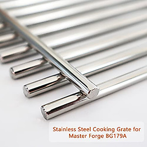BQMAX Replacement Parts Kit for Master Forge BG179A, Stainless Steel Cooking Grid Grates and Heat Plates Grill Parts for Master Forge BG179A, BG179AO Grill Parts