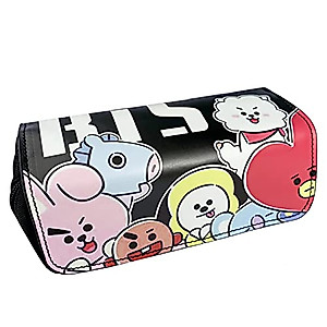 Pencil Case BTS Cute Pencil Pouch Large Capacity Bag With Zipper Pen Case For Adults Girls Student School Supplies