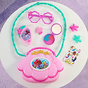 Disney Junior Ariel Mer-Mazing Bag Set, Dress Up and Pretend Play, 8-Pieces Pink Toy Purse, Kids Toys for Ages 3 Up by Just Play