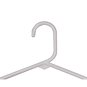 NAHANCO TBWHU, Plastic Tubular Hangers, Made in USA, White (Pack of 24)