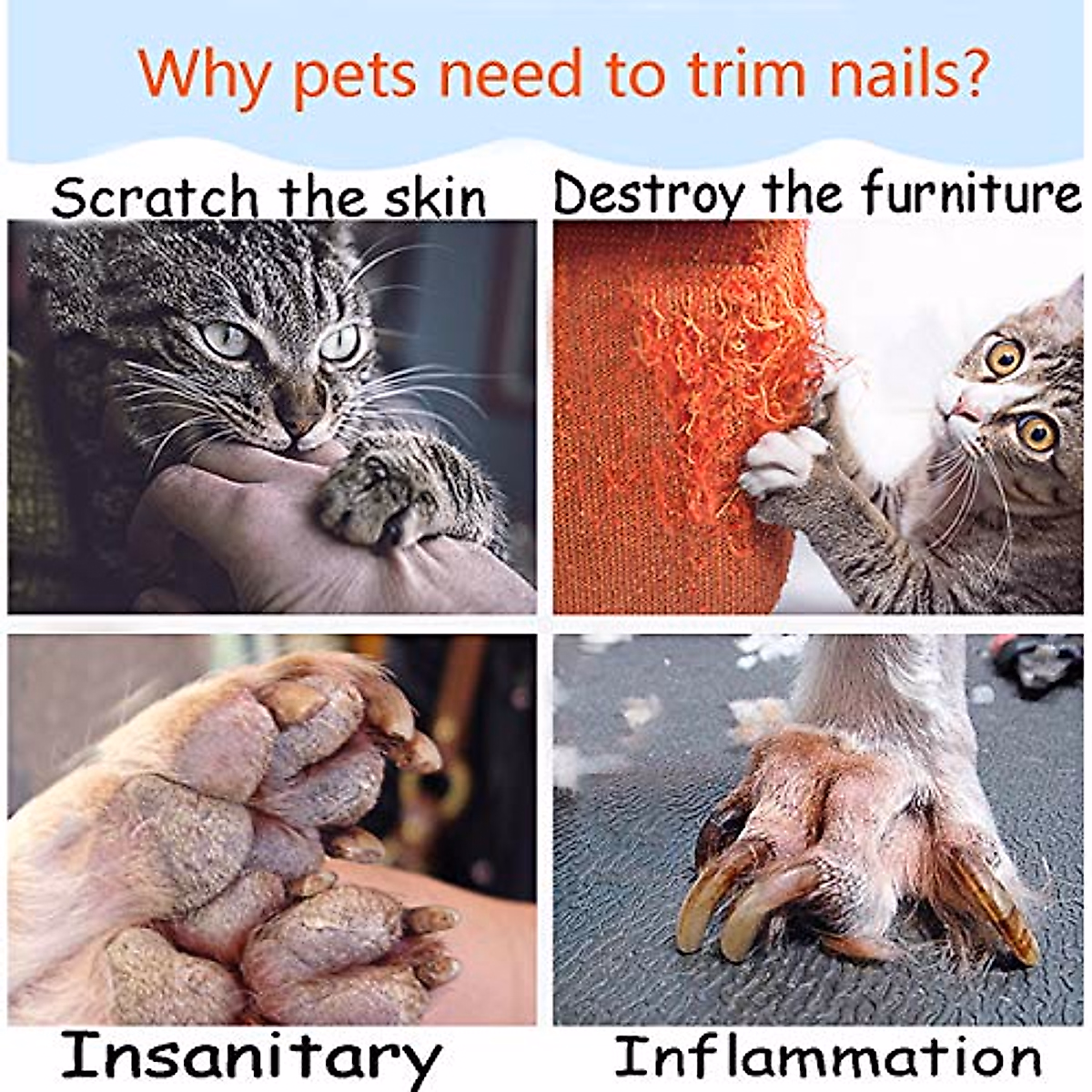 Dog Nail Grinder, Upgraded Version Professional Electric Pet Nail Grinder Trimmer Grooming Tools