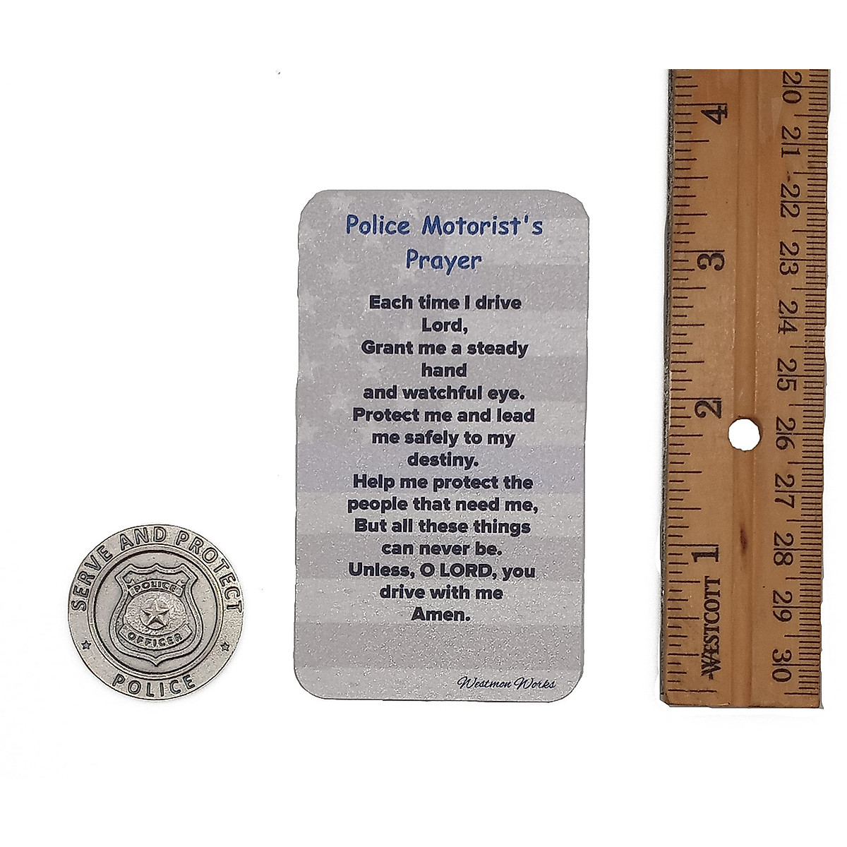 Saint Michael Police Token Set with Officers Holy Prayer Card