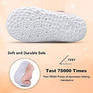 JIASUQI Baby Slippers Toddler Girls Slippers for Kids Girls Winter Shoes Lightweight Pink Size 5.5-6