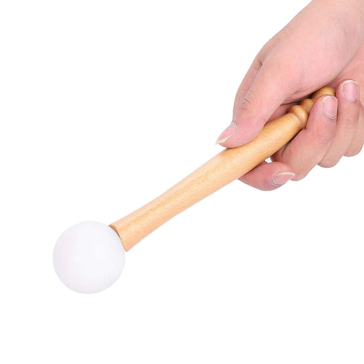 Singing Bowl Mallet, Wood Mallet Stick Rubber O Ring Singing Bowl Stick Singing Bowl Parts Percussion Instrument Parts For Crystal Singing Bowl