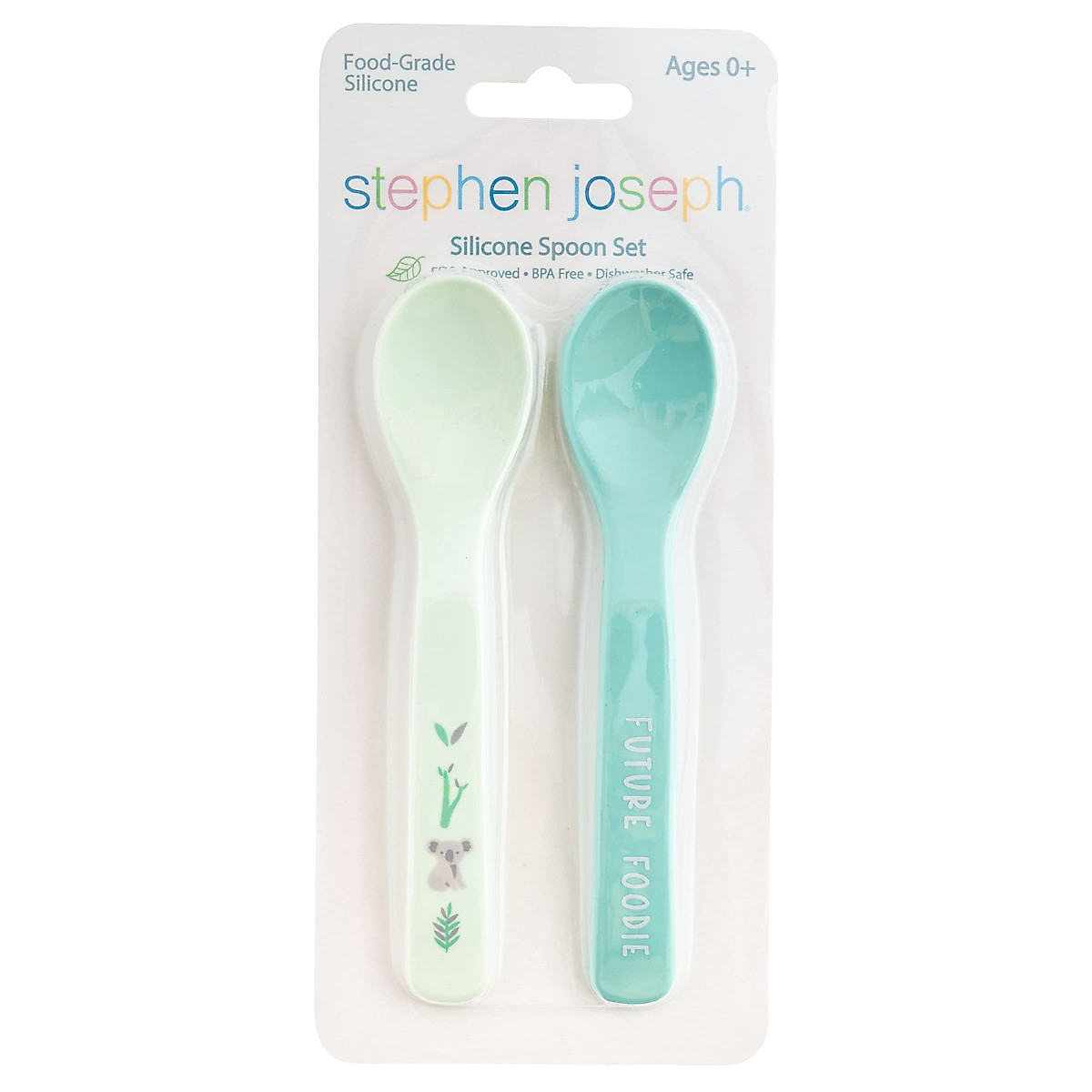 Stephen Joseph Silicone Baby Spoons, OS, KOALA