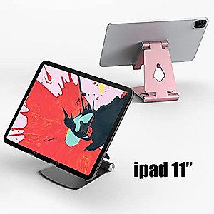 JIUCAIE 2Pack Cell Phone Stand for Angle Height Adjustable Desk Sturdy Aluminum Metal Cute Phone Holder for iPhone,Ipad, Mobile Phone, All Android Smartphone,Desktop