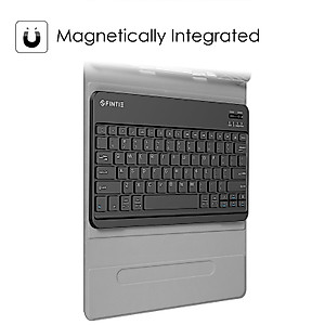 FINTIE Keyboard Case for Samsung Galaxy Tab S8 Plus 2022/S7 FE 2021/S7 Plus 2020 12.4 Inch with S Pen Holder, Slim Stand Cover Detachable Wireless Bluetooth Keyboard, Black