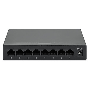 Intellinet 8-Port Gigabit Ethernet Network Switch - Ethernet Splitter - Unmanaged | Plug & Plug | Fanless Metal Housing - for Computer Networking Hub, Desktop – 3 Year Warranty – 530347