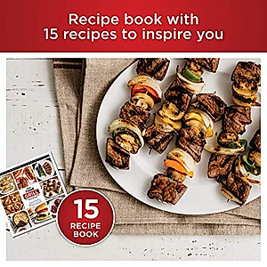 Ninja Foodi 5-in-1 4-qt. Air Fryer, Roast, Bake, Dehydrate Indoor Electric Grill (AG301), 10inch x 10inch, Black and Silver (Renewed)