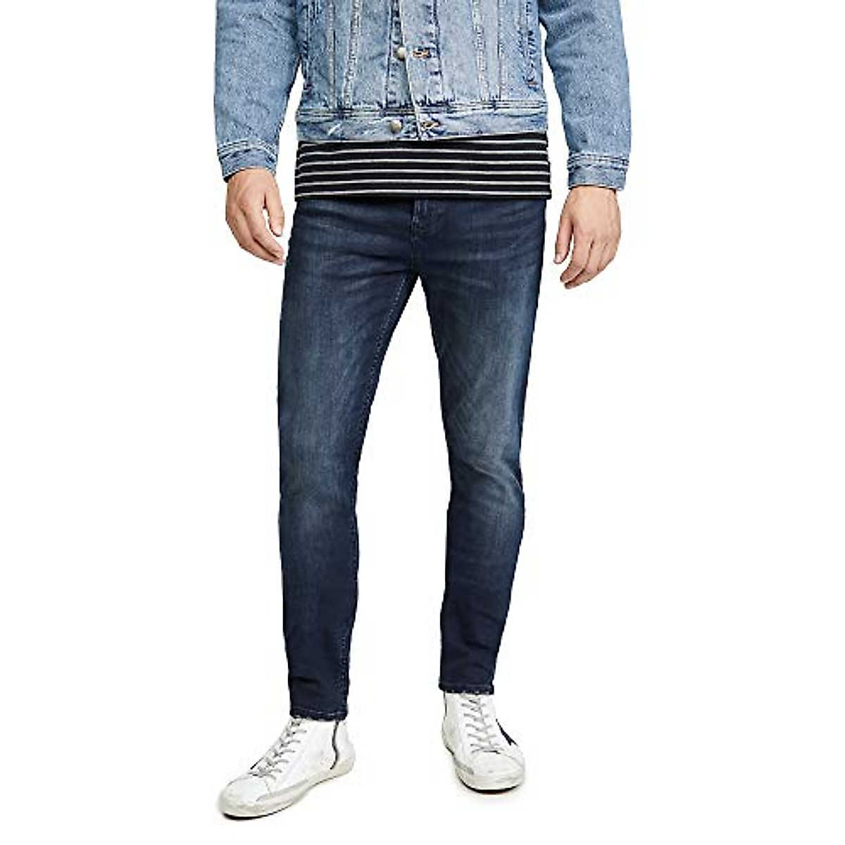 Calvin Klein Men's Skinny Fit Jeans, Boston Blue/Black, 31W x 32L