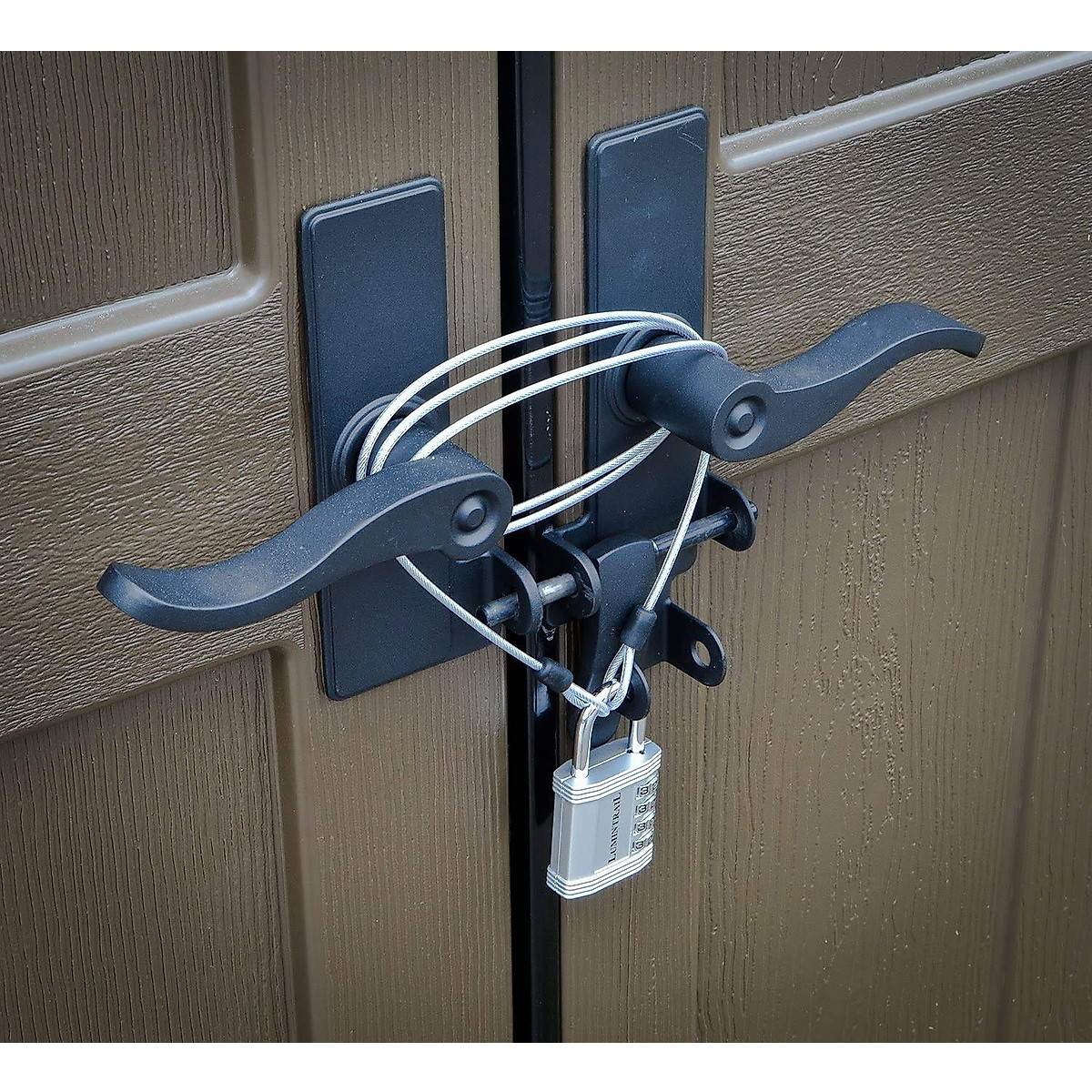 WANLIAN Safety Steel Cable, Double-Loop Braided Steel Flexible Lock Cable, toroidal Bicycle Security Cable, Vinyl-Coated Braided Steel, 200 cm Long for U-Locks, Padlocks&disc Locks, Silver