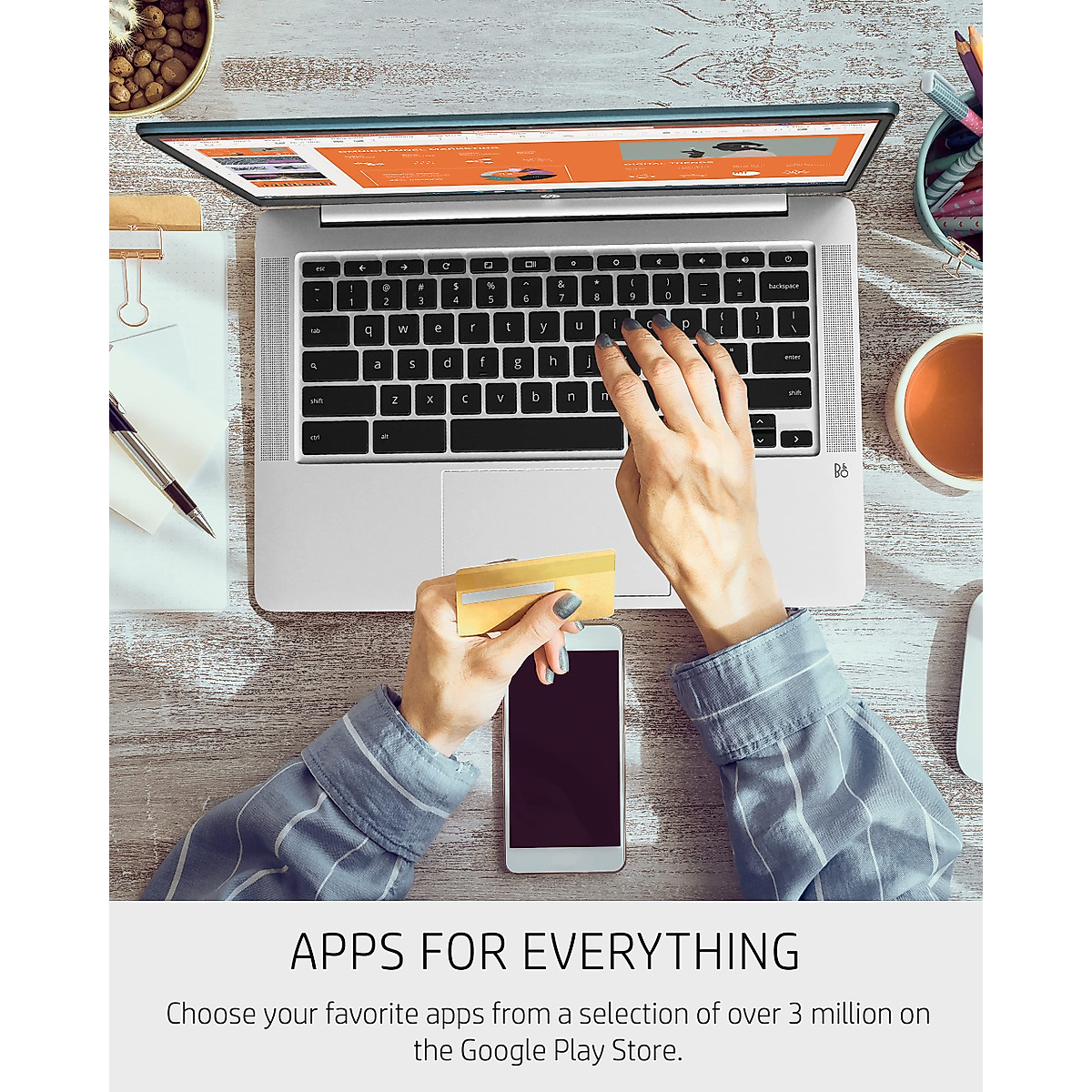 HP Chromebook 14 Laptop, Intel Celeron Processor, 4 GB RAM, 32 GB eMMC, 14” FHD (1920 x 1080) Chrome OS, Webcam & Dual Mics, Work, Entertainment, School, Long Battery Life (14a-na0180nr, 2021)