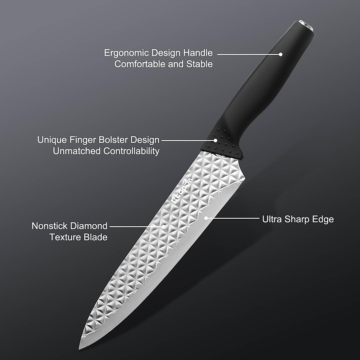 GOODA Kitchen Utensil Knife Set,11-Piece Heat-Resistant Nylon Kitchen Utensils&Cooking Knives Set with Block For Kitchen,11-in-1 Kitchen Tools Set with Holder