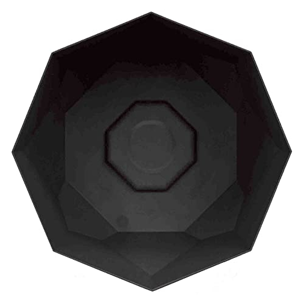 Bloem Tuxton Modern Hexagon Small Planter: 10" - Black - Matte Finish, Durable Resin, Modern Design, Optional Drainage Holes, for Indoor and Outdoor Use, Gardening, 2.7 Gallon Capacity